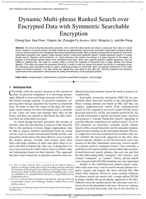 Pdf Dynamic Multi Phrase Ranked Search Over Encrypted Data With
