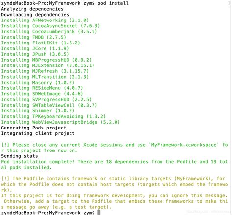 将使用了cocoapods的ios项目打包为framework打包后的测试prefixheaderpch使用ios 把afnetworking打包成framework Csdn博客