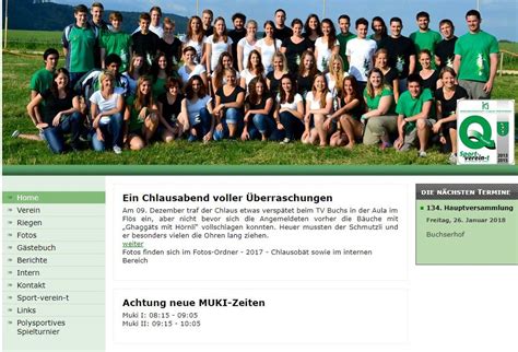 Neue Webseite für den TV Buchs TV Buchs