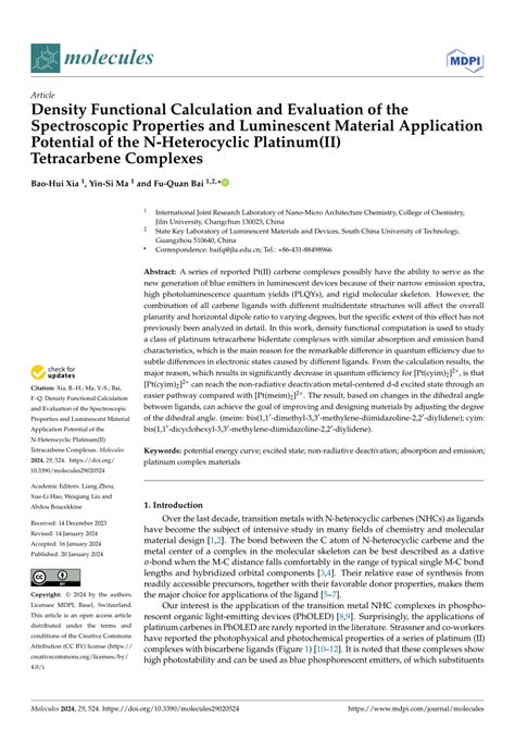 Pdf Density Functional Calculation And Evaluation Of The Spectroscopic Properties And