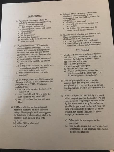 Solved PROBABILITY 1 Assuming At Sex Ratio What Is The Chegg Com