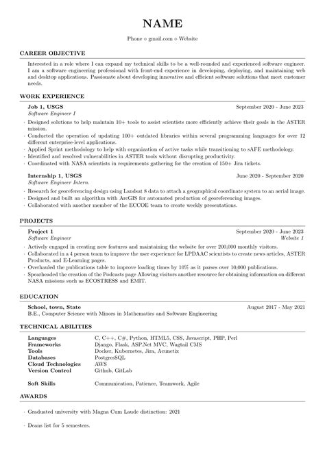 3 Yoe Software Engineer Struggling With Callbacks Need Feedback On Resume R Engineeringresumes