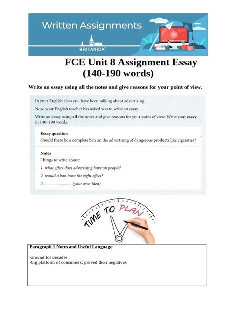 Fce Unit 8 Writing Assignment Essay Pdf Tobacco Smoking Addiction