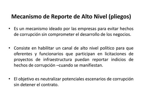 Dr Guillermo Jorge “el Reporte De Alto Nivel Como Mecanismo Para