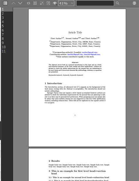 Margins Article From Springer Template Package Is Not Centered Tex