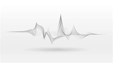 Line Element Sound Wave Rhythm Amplitude Peak Abstract Vector