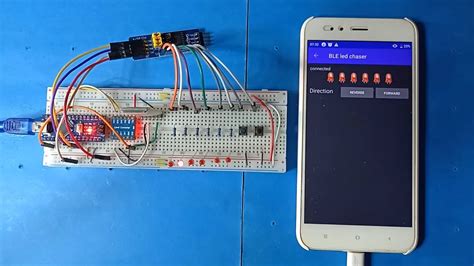 Arduino Bluetoothle Led Chaser Demo Youtube