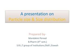 Particle Size Distribution PPTX Physics Science