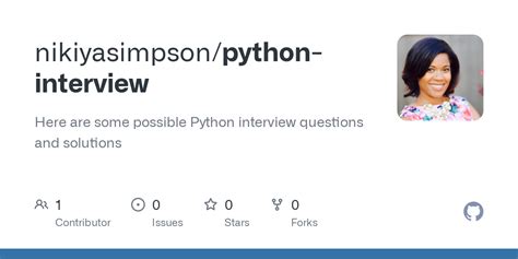 github nikiyasimpson python interview here are some possible python