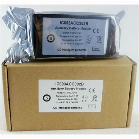 GE Intelligent Platforms IC693ACC302B Auxiliary Battery Module At 1000 Battery Modules In