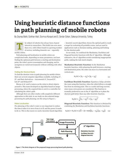 pdf using heuristic distance functions in path planning of mobile robots