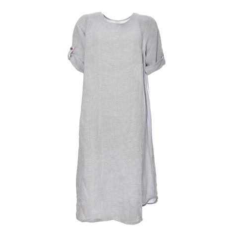 Linnen Jurk Licht Grijs Linnen Kleding Nl
