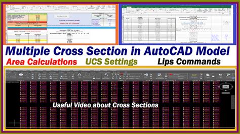 How To Draw Multiple Cross Section In Autocad Model Youtube