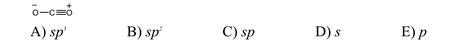 Solved What Is The Hybridization Of The C Atom In The Chegg Com
