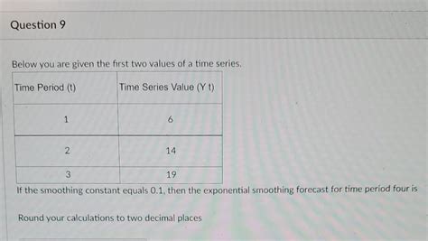 Solved Question 9 Below You Are Given The First Two Values