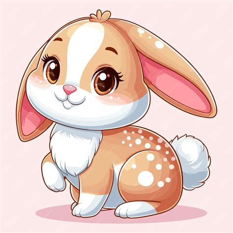 Premium Vector Cute Bunny Cartoon Vector Style White Background