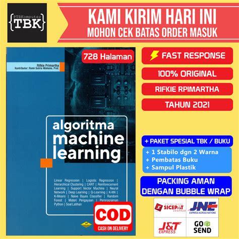 Jual BUKU ALGORITMA MACHINE LEARNING RIFKIE PRIMARTHA Shopee Indonesia