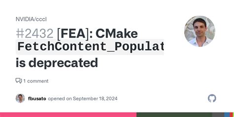 FEA CMake FetchContent Populate Is Deprecated Issue 2432