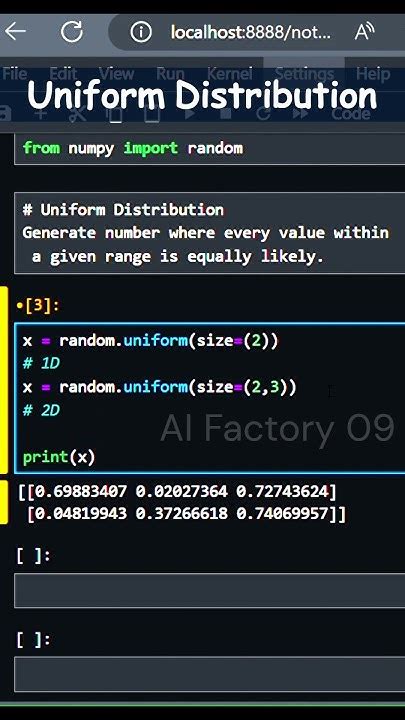 Uniform Distribution Random Number In Numpy With Python Short Python Education Numpy
