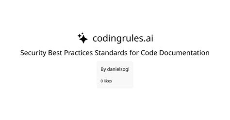 Security Best Practices Standards For Code Documentation Coding Rules