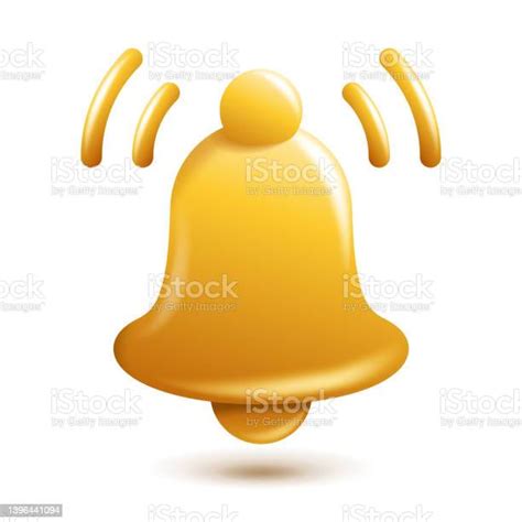 미디어 알림에 대한 알림 벨 3d 아이콘 3차원 형태에 대한 스톡 벡터 아트 및 기타 이미지 3차원 형태 Brand Name Online Messaging