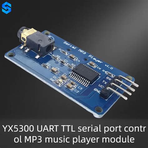 yx5300 uart ttl serial port control mp3 music player module supports