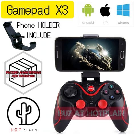 Jual X3 Gamepad Joystick Bluetooth Plus Holder Hp X3 Wireless Controller Hopl Shopee Indonesia