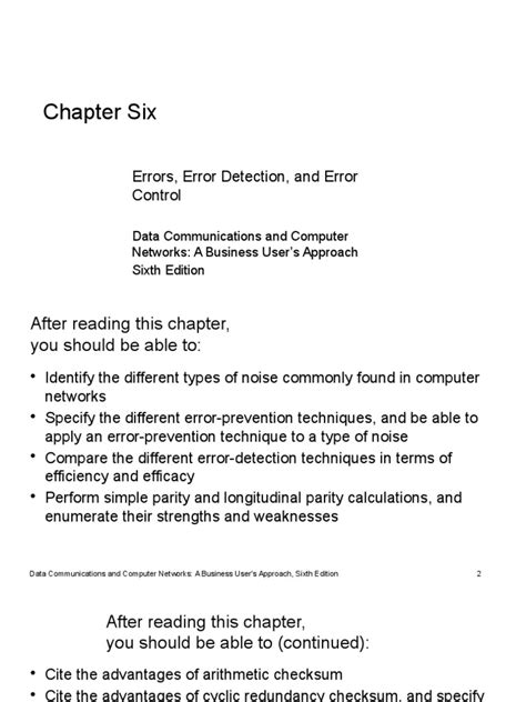 Error Detection Techniques Pdf Transmission Control Protocol Error Detection And Correction