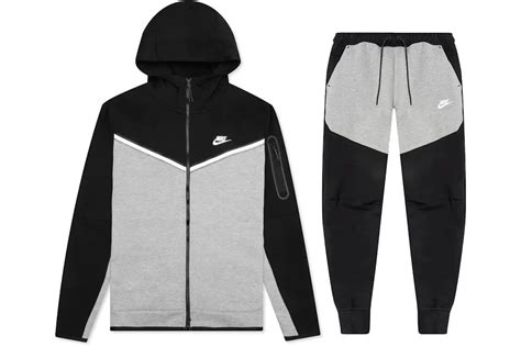 Nike Sportswear Tech Fleece Full Zip Hoodie And Joggers Set Blackdark