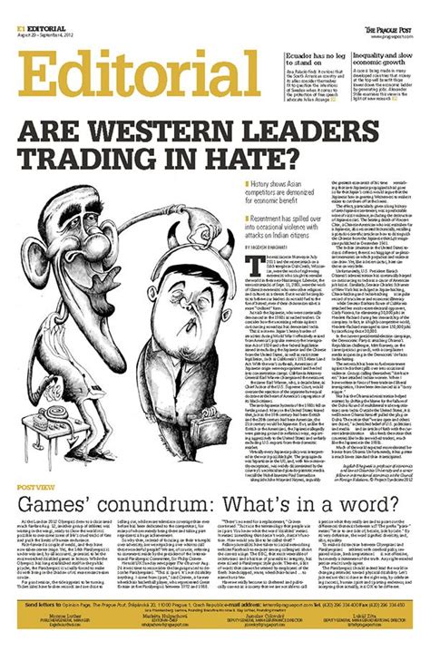 Editorial Pages From The Prague Post On Behance