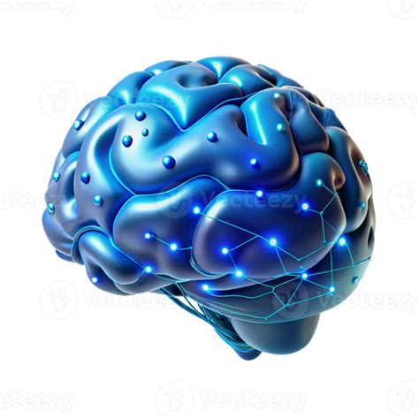 Serene Creative A Holographic Projection Of A Human Brain Rotating