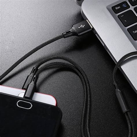 In Multi Kabel Gevlochten A Data Oplaadkabel Lightning USB C Bol Com