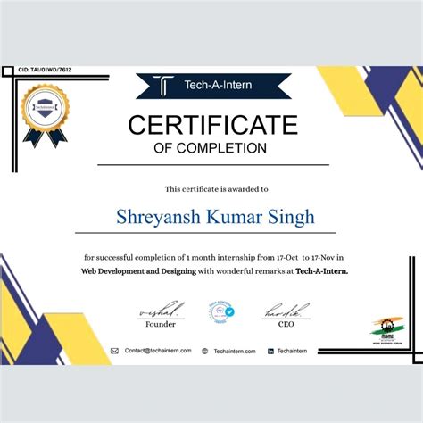 Shreyansh Kumar Singh On Linkedin Techaintern Webdevelopment Intern