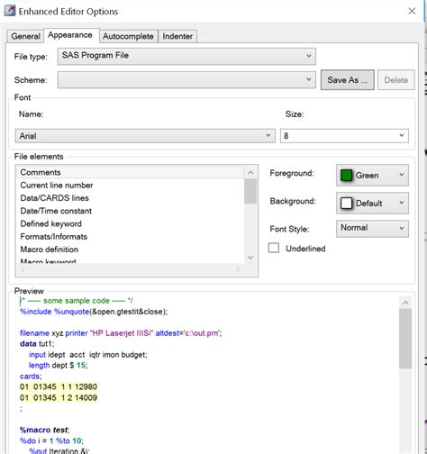 Solved Font Size Is Huge In Enhanced Editor Sas Support Communities