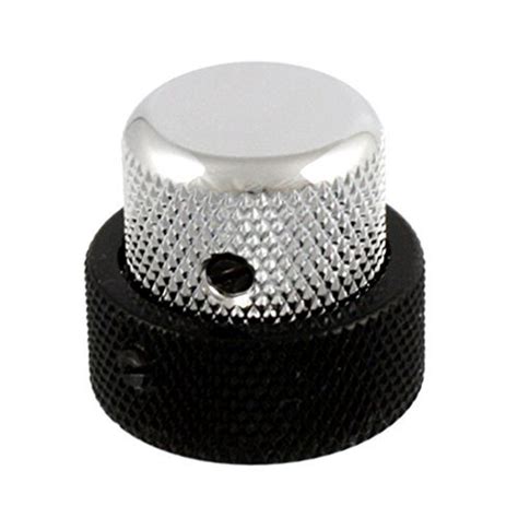 Concentric Stacked Knob Set For 62 Jazz Bass Chromeblack Cts Pots