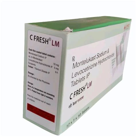 C Fresh Lm Montelukast Sodium Levocetirizine Hydrochloride Tablets At Rs 1320 Box