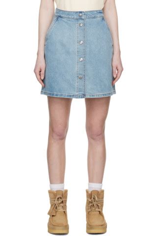 Blue Paula Miniskirt By A P C On Sale