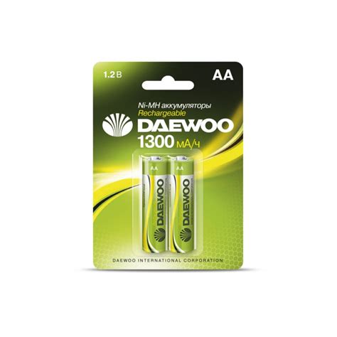Аккумулятор Daewoo AA 1300mAh NI-MH BL-2 1037343 - выгодная цена ...