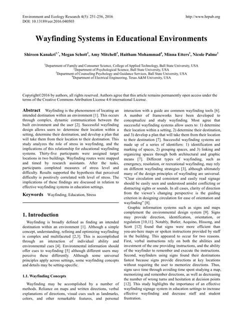 pdf wayfinding systems in educational environments