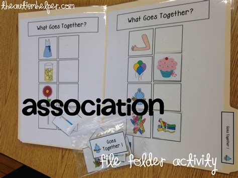 File Folder Activities To Work On Association Function The Autism Helper