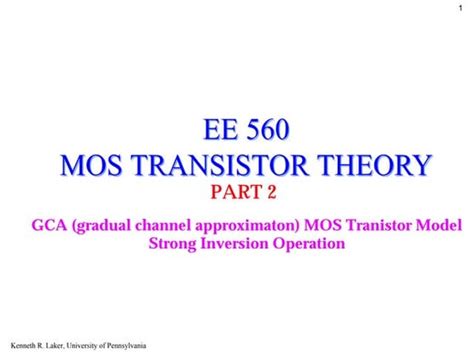 Mosfet Small Signal Model Ppt Computer Networking Computing