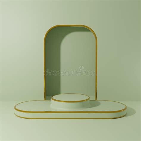 3d rendering display product abstract minimal scene with geometric