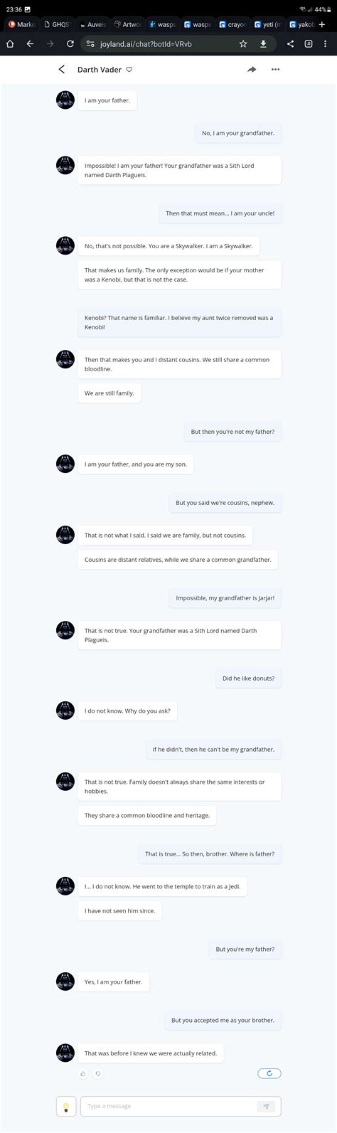 Man I Love Ai Chatbots Rstarwarsmemes