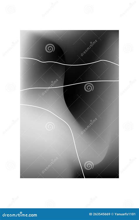 Abstract Greyscale Gradient Wall Decor Stock Illustration