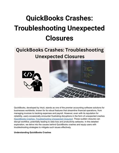 PPT QuickBooks Crashes Troubleshooting Unexpected Closures PowerPoint Presentation ID 13324202