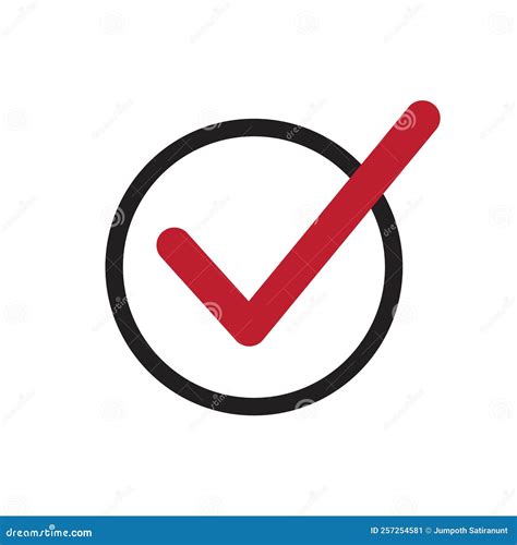 Check Mark Box Icon Tick Symbol Election Vote Sign Check List Stock Vector Illustration Of