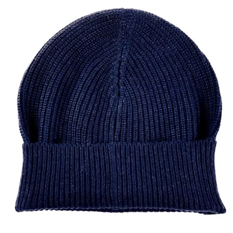 Cashmere Beanie Hat Navy Blue Signature Cashmere