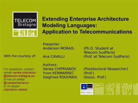 Extending Enterprise Architecture Modeling Languages Application To Telecommunications Pdf