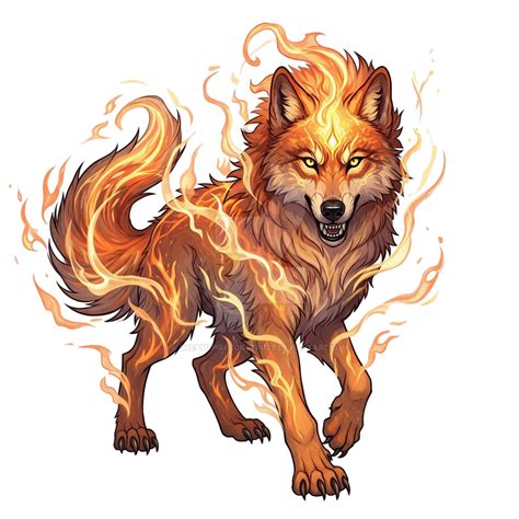 Elemental Fire Wolf By Dreamspireconstruct On Deviantart