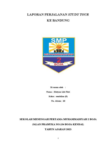 Laporan Study Tour Pdf
